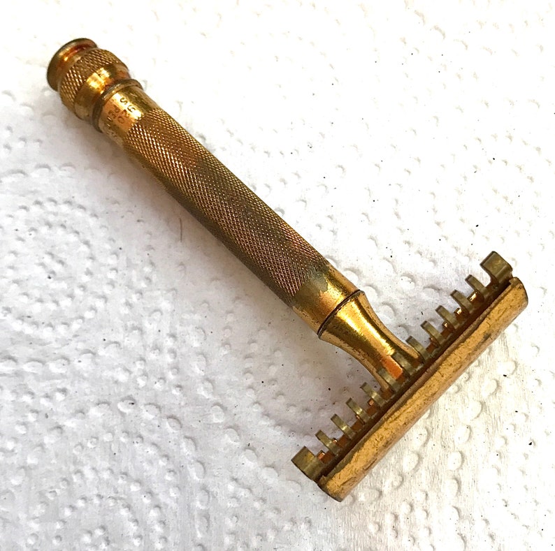 Vintage Gold Plated Gillette 3-piece Open Comb Safety Razor - Etsy