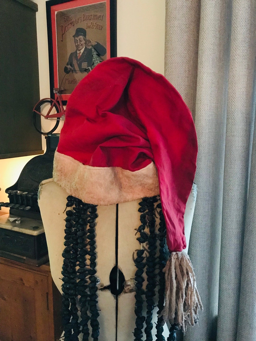 Primitive/vintage Style Santa Hat - Etsy UK