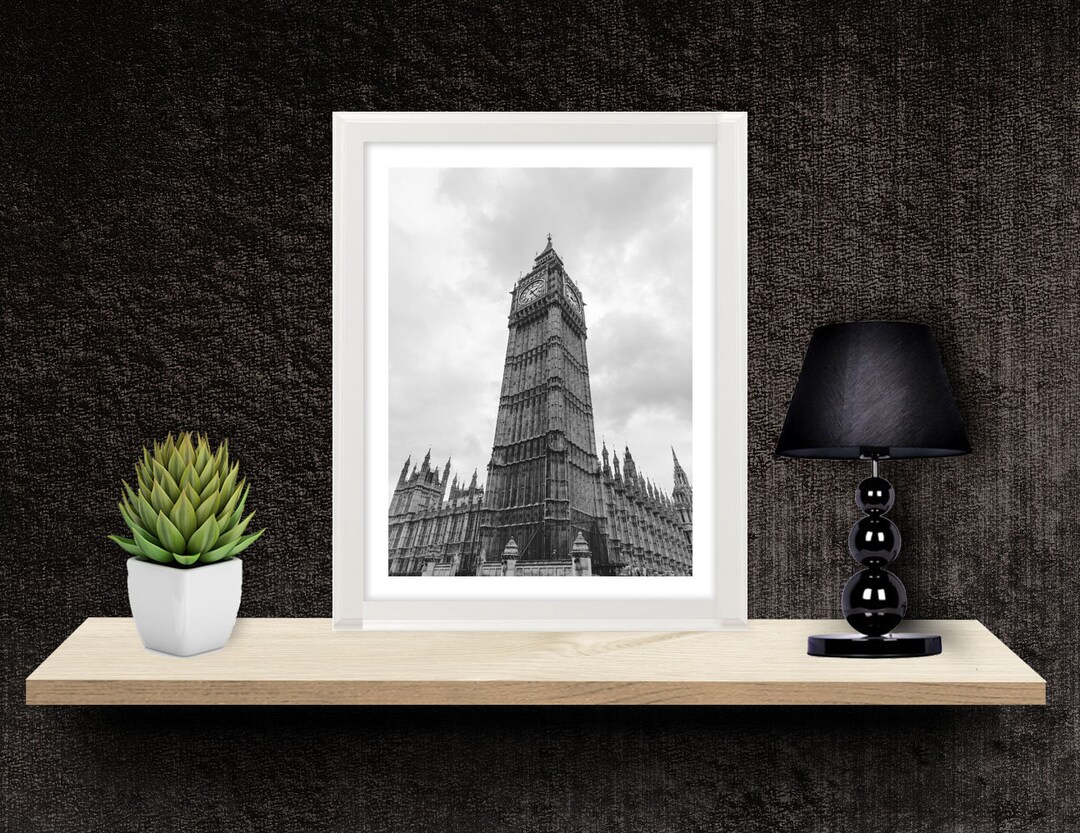 Big Ben Print: London England Black and White Photography - Etsy