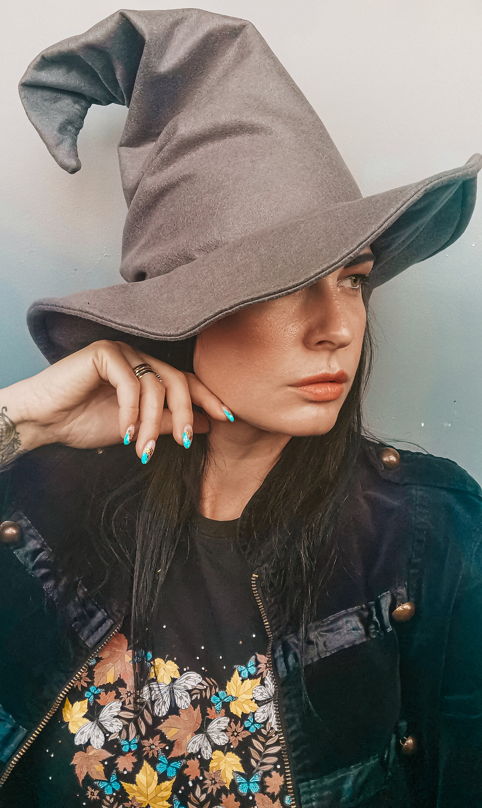 Witch Hat/wizard Hat/crooked Wizard Hat/mage Hat/winter Goth/witchy Hat ...