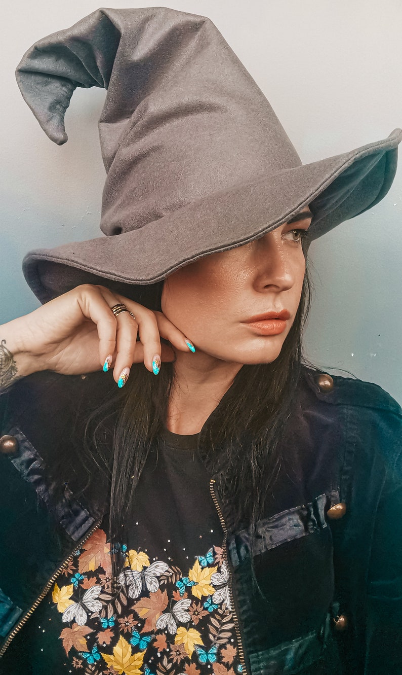 Witch Hat/wizard Hat/crooked Wizard Hat/mage Hat/winter Goth/witchy Hat ...