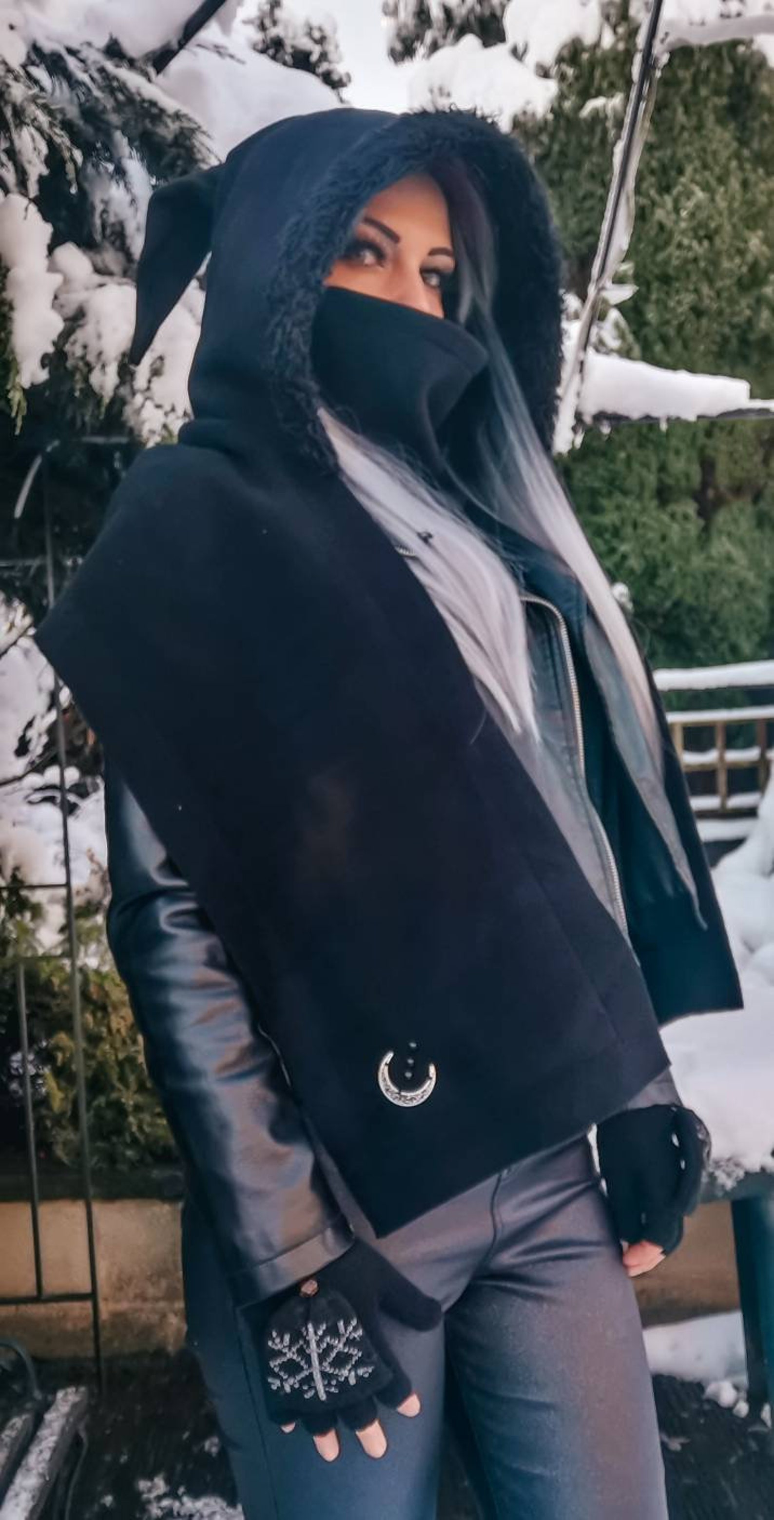 Strega Fashion/witch Hat/hooded Scarf/elven Hat/cowl/winter | Etsy