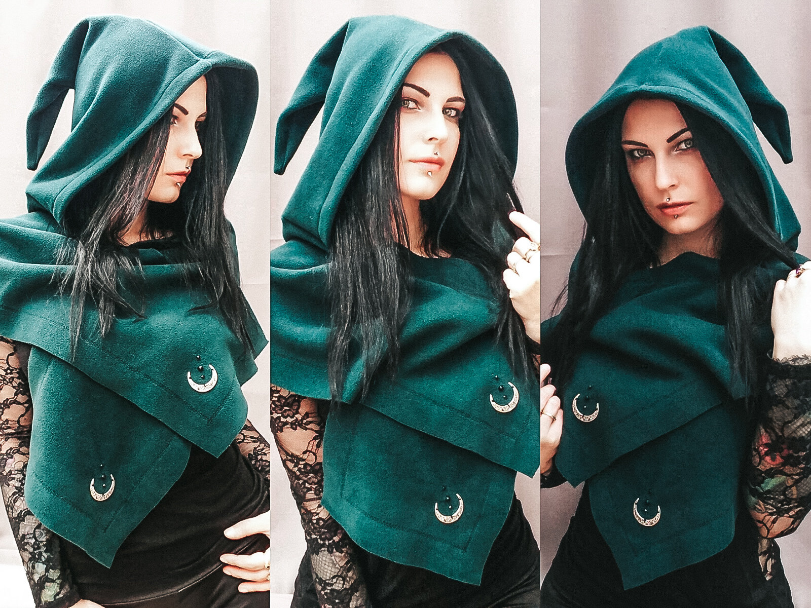 Strega Fashion/witch Hat/hooded Scarf/elven Hat/cowl/winter | Etsy