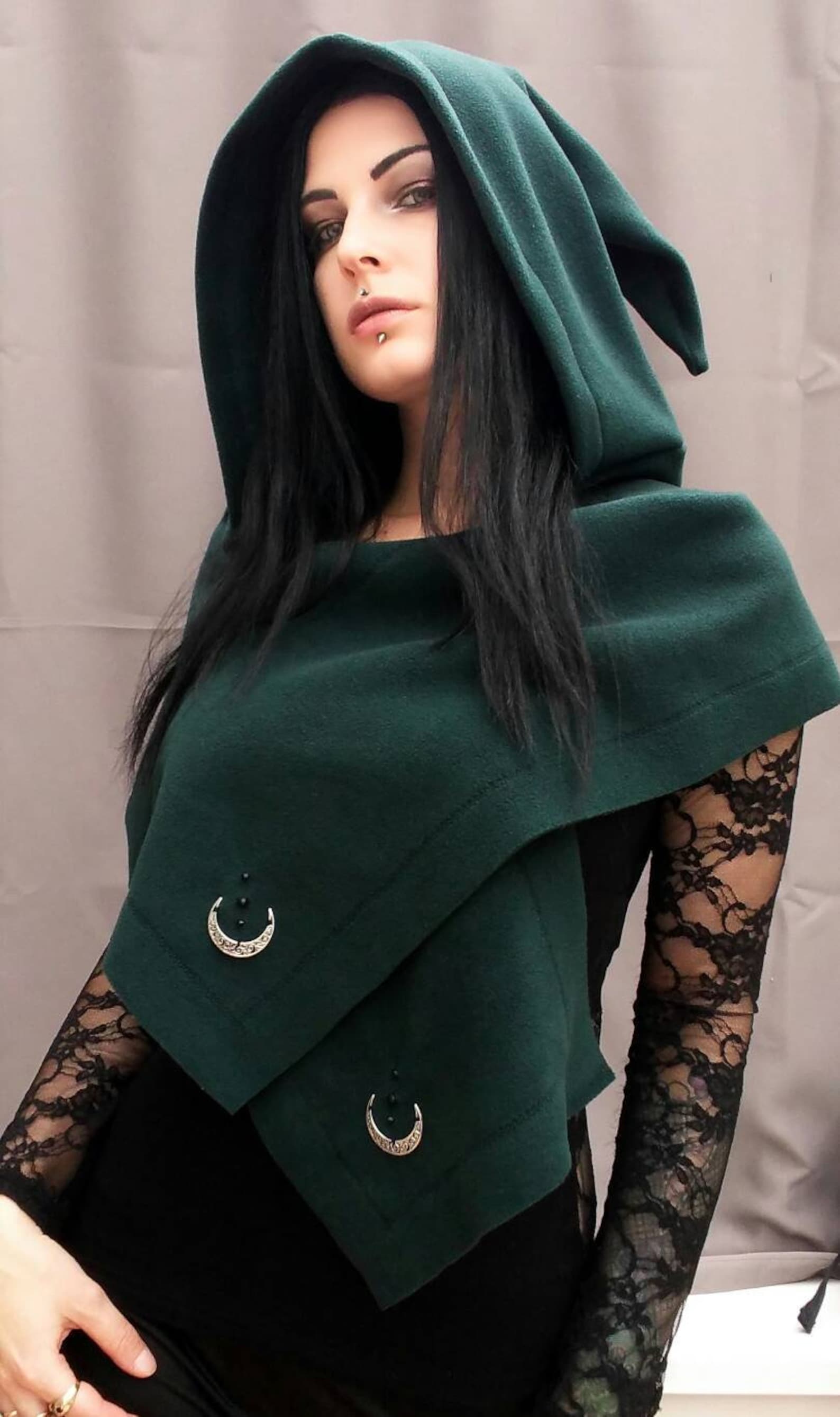 Strega Fashion/witch Hat/hooded Scarf/elven Hat/cowl/winter | Etsy