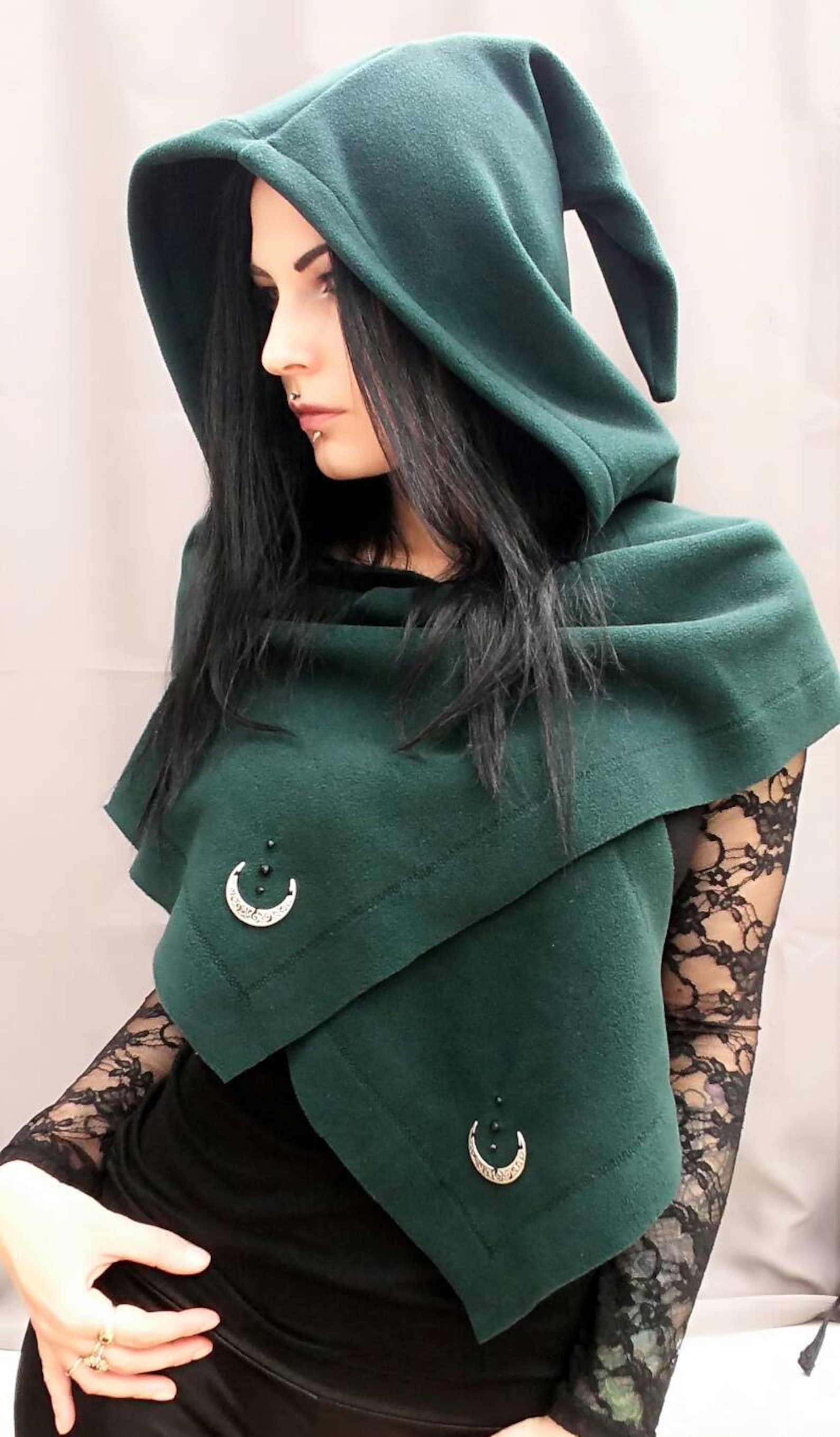 Strega Fashion/witch Hat/hooded Scarf/elven Hat/cowl/winter | Etsy