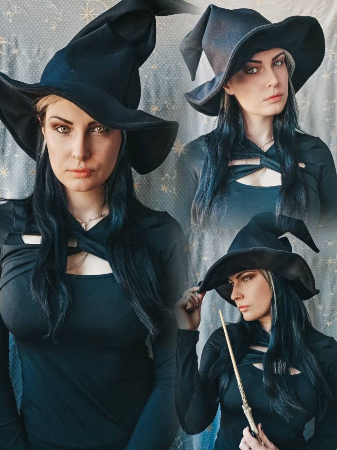 Witch Hat/wizard Hat/strega/halloween /cosplay /winter Goth/witchy ...