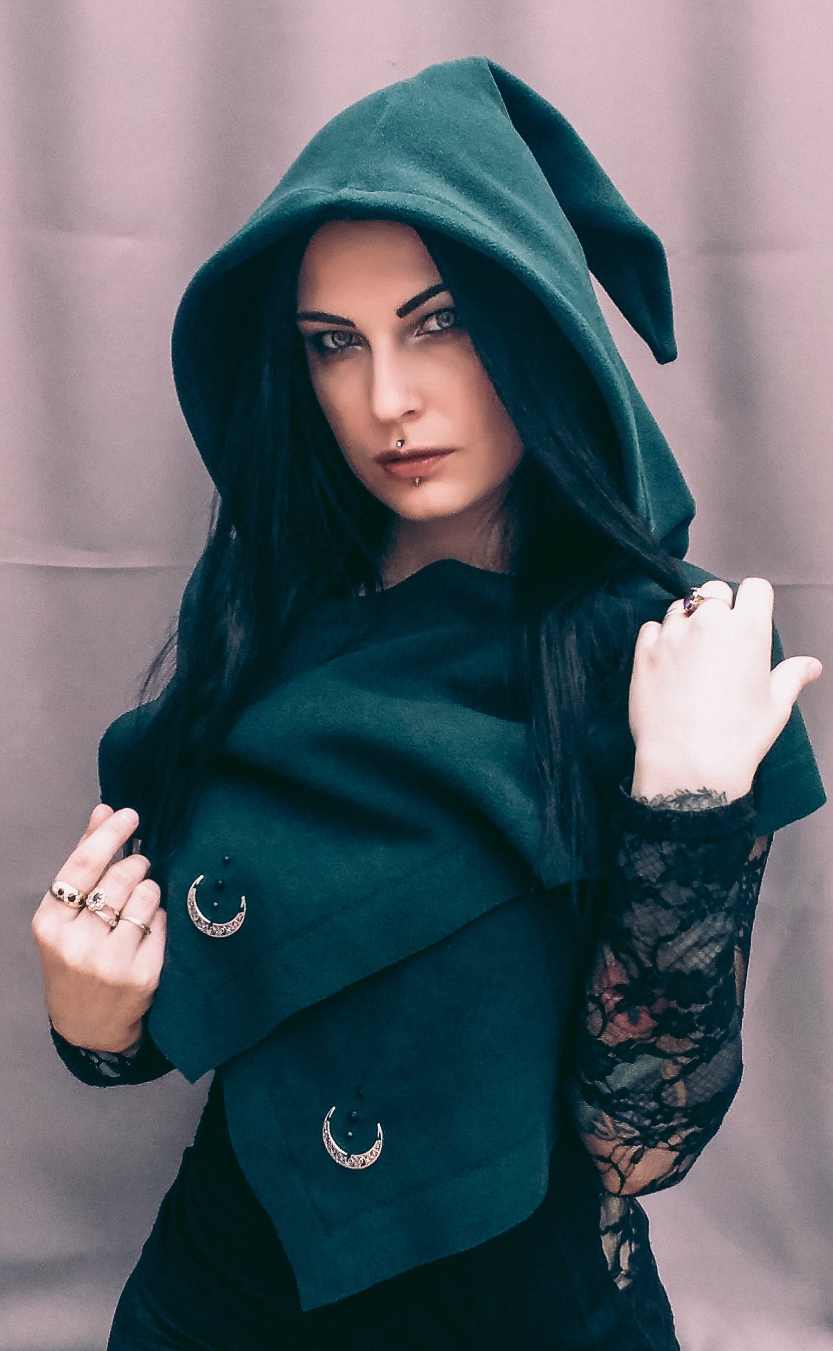 Strega Fashion/witch Hat/hooded Scarf/elven Hat/cowl/winter | Etsy