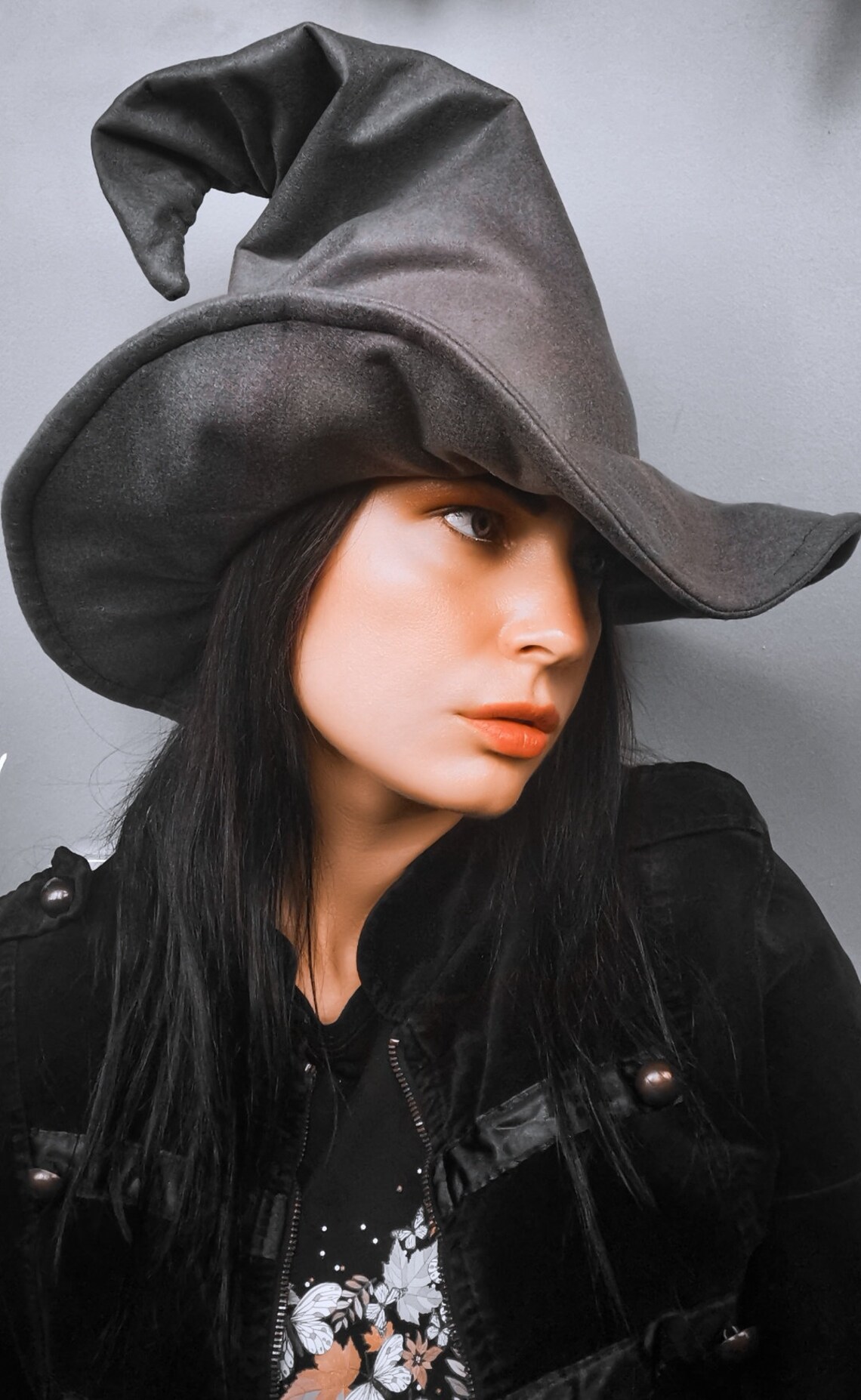 Witch Hat/wizard Hat/crooked Wizard Hat/mage Hat/winter Goth/witchy Hat ...