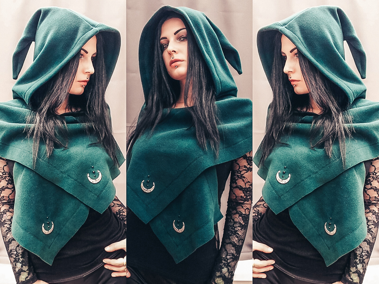 Strega Fashion/witch Hat/hooded Scarf/elven Hat/cowl/winter | Etsy