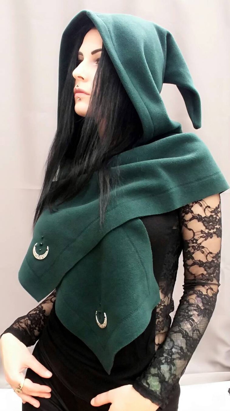 Strega Fashion/witch Hat/hooded Scarf/elven Hat/cowl/winter | Etsy