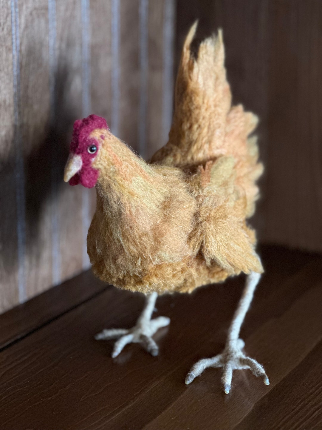 Needle Felted Chicken, Felted Barnyard Pets, Realistic Chicken ...