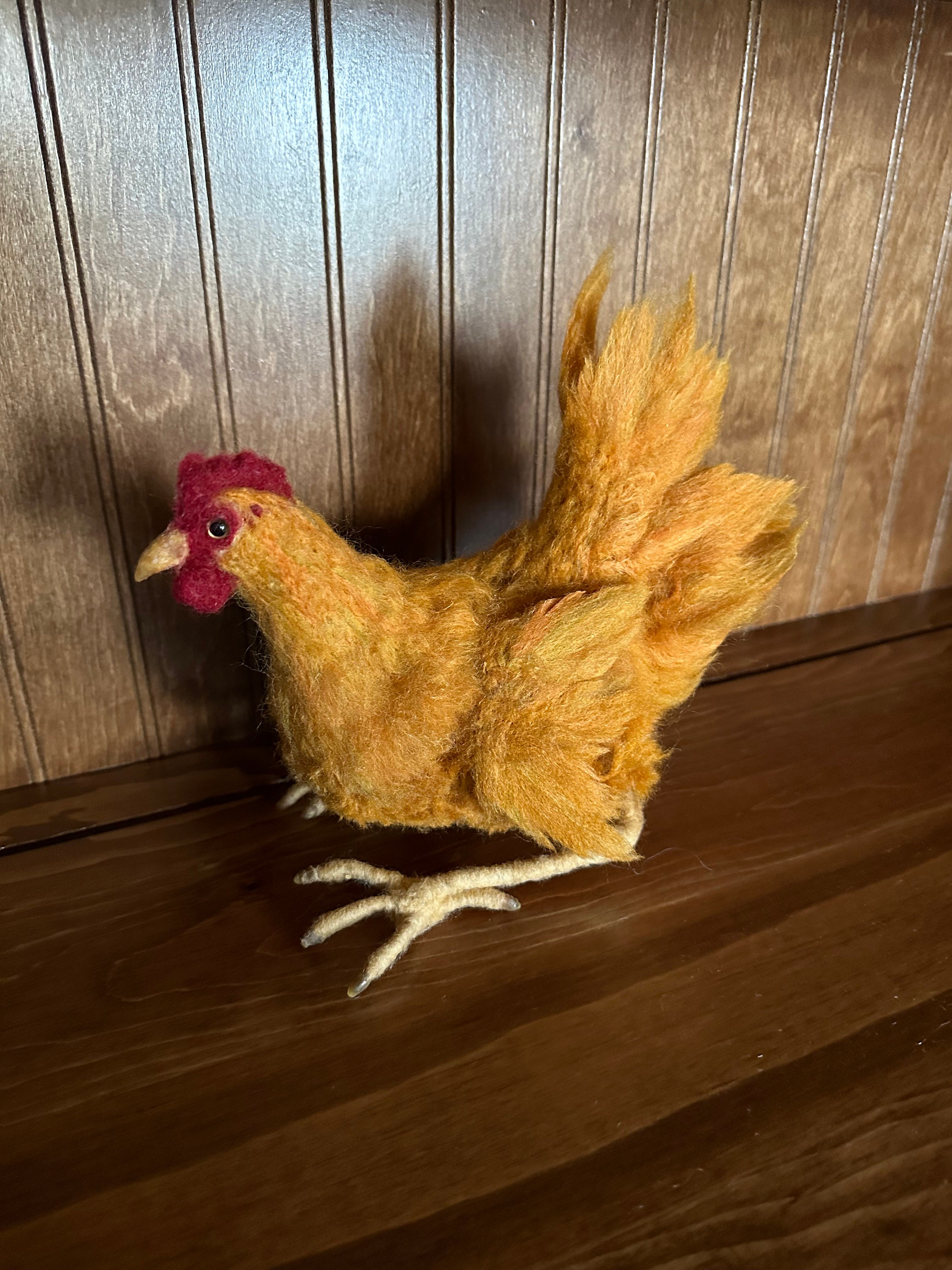 Needle Felted Chicken, Felted Barnyard Pets, Realistic Chicken ...