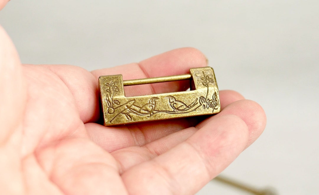 Vintage Chinese Style LUCK Birds Lock, Key Lock, 2 Colours for Option ...