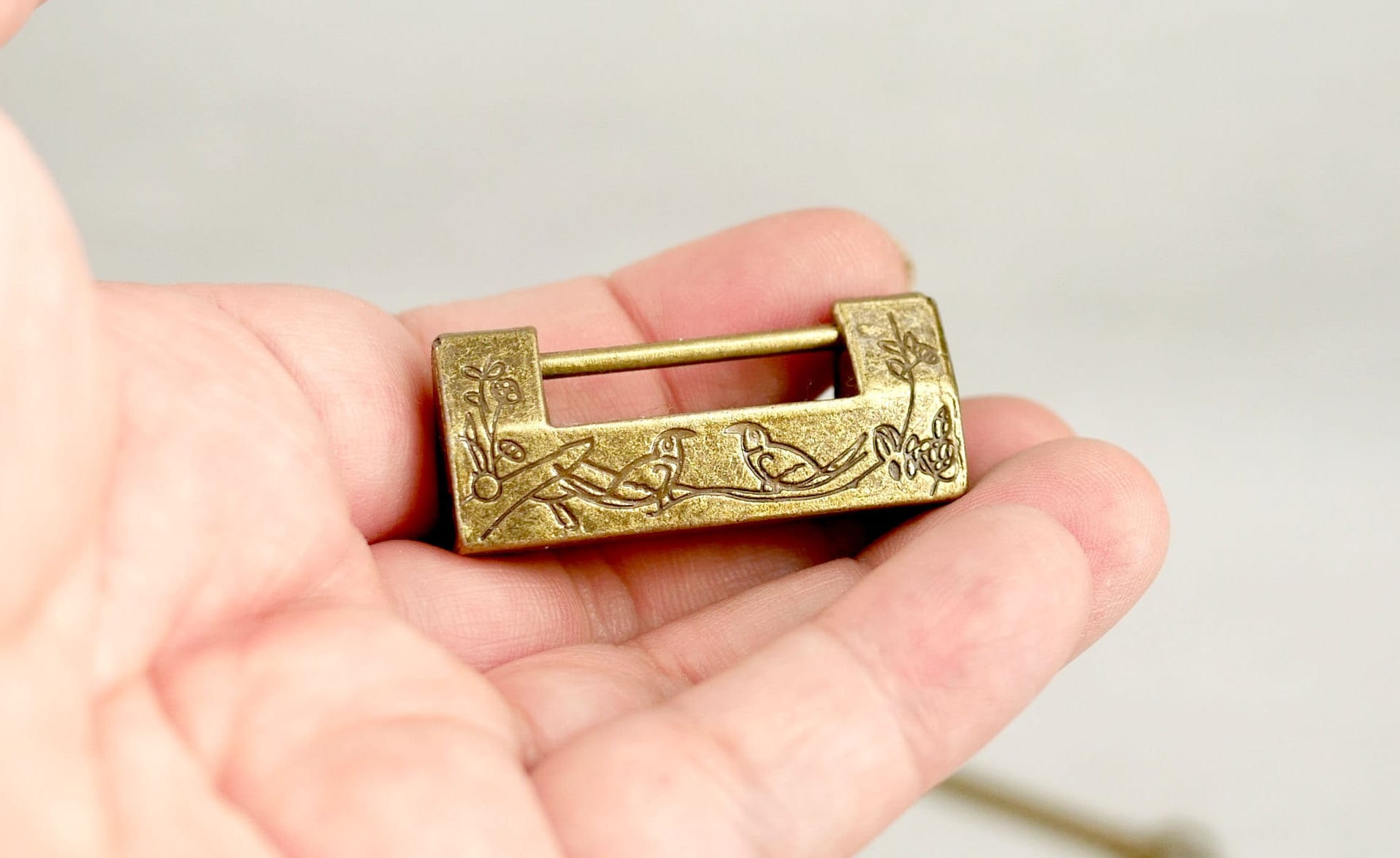 Vintage Chinese Style LUCK Birds Lock, Key Lock, 2 Colours for Option ...