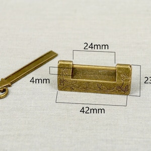 Vintage Chinese Style LUCK Birds Lock, Key Lock, 2 Colours for Option ...