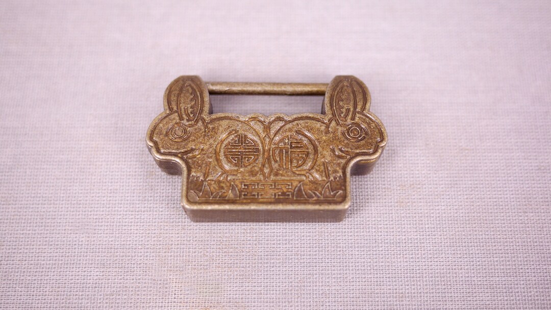 Vintage Chinese Style LUCK Rabbit Lock, Key Lock - Etsy