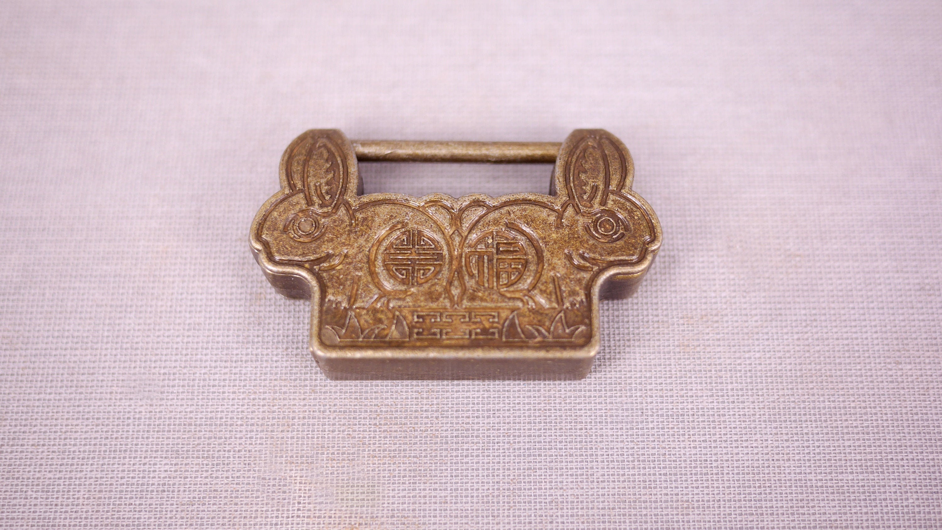 Vintage Chinese Style LUCK Rabbit Lock Key Lock | Etsy