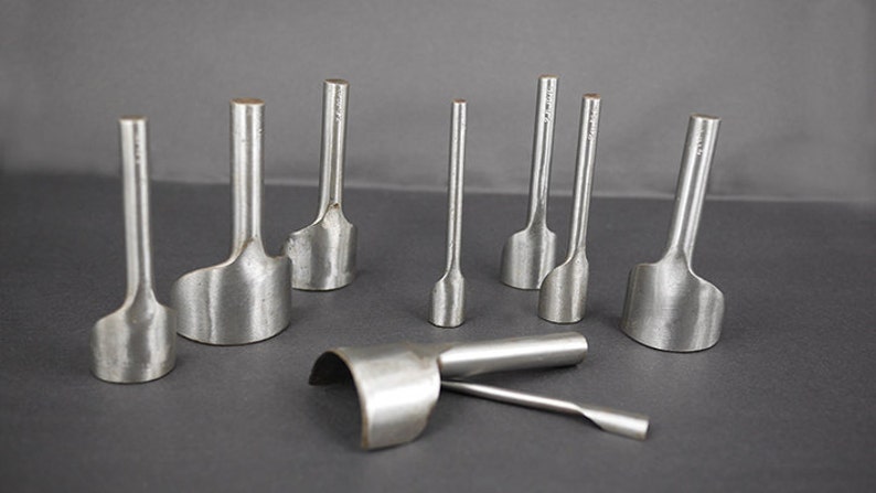 Set of 9 durable steel Punch-Cutter for leather crafts-leather | Etsy