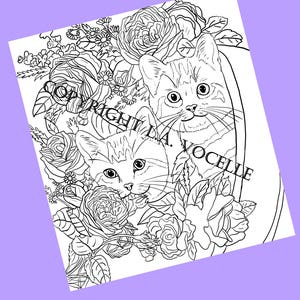 Cat Coloring, Coloring Books for Adults, Coloring Pages, Kitty Coloring ...
