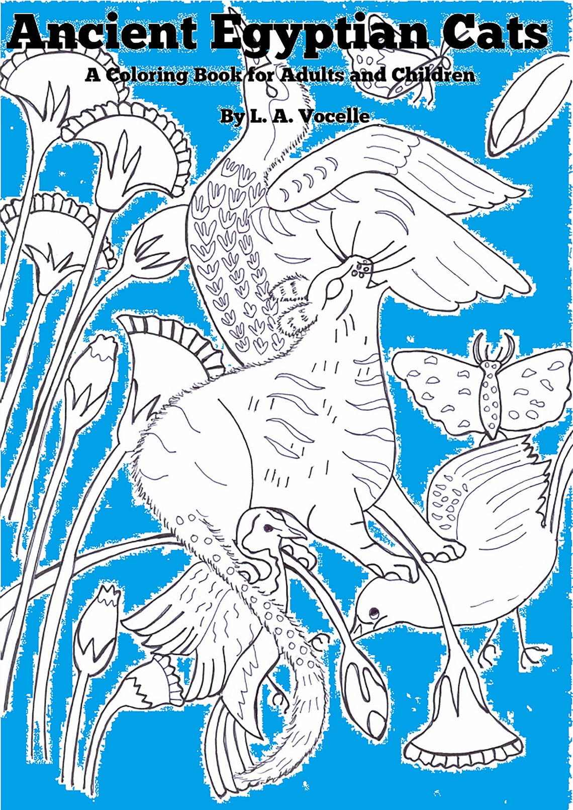 Cat Coloring Egyptian Cat Coloring Pages Colouring Pages - Etsy