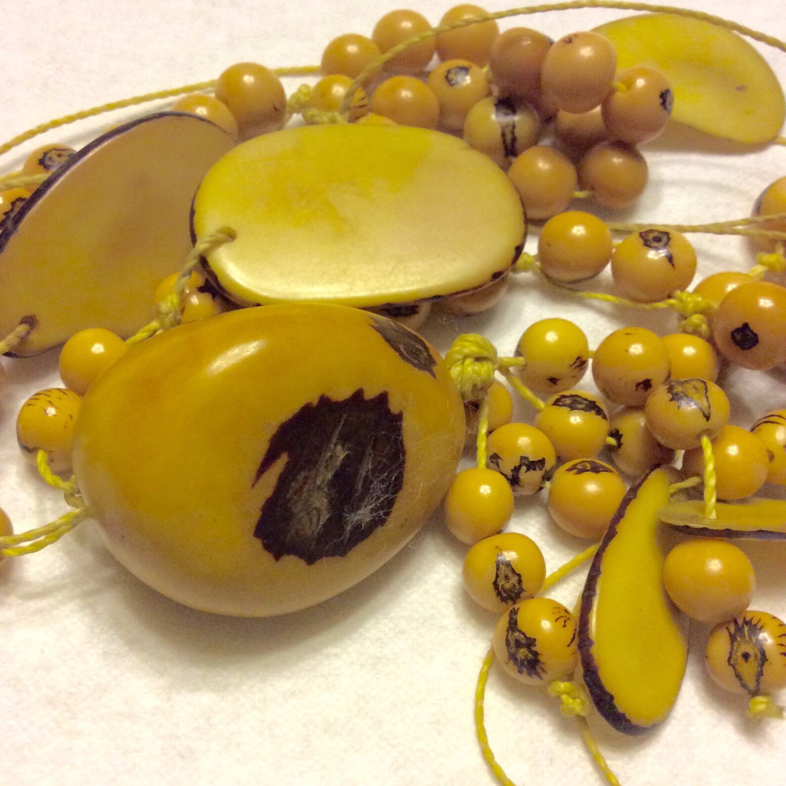 Carved Vegetable Ivory Vintage Tribal Beads Necklace - Etsy