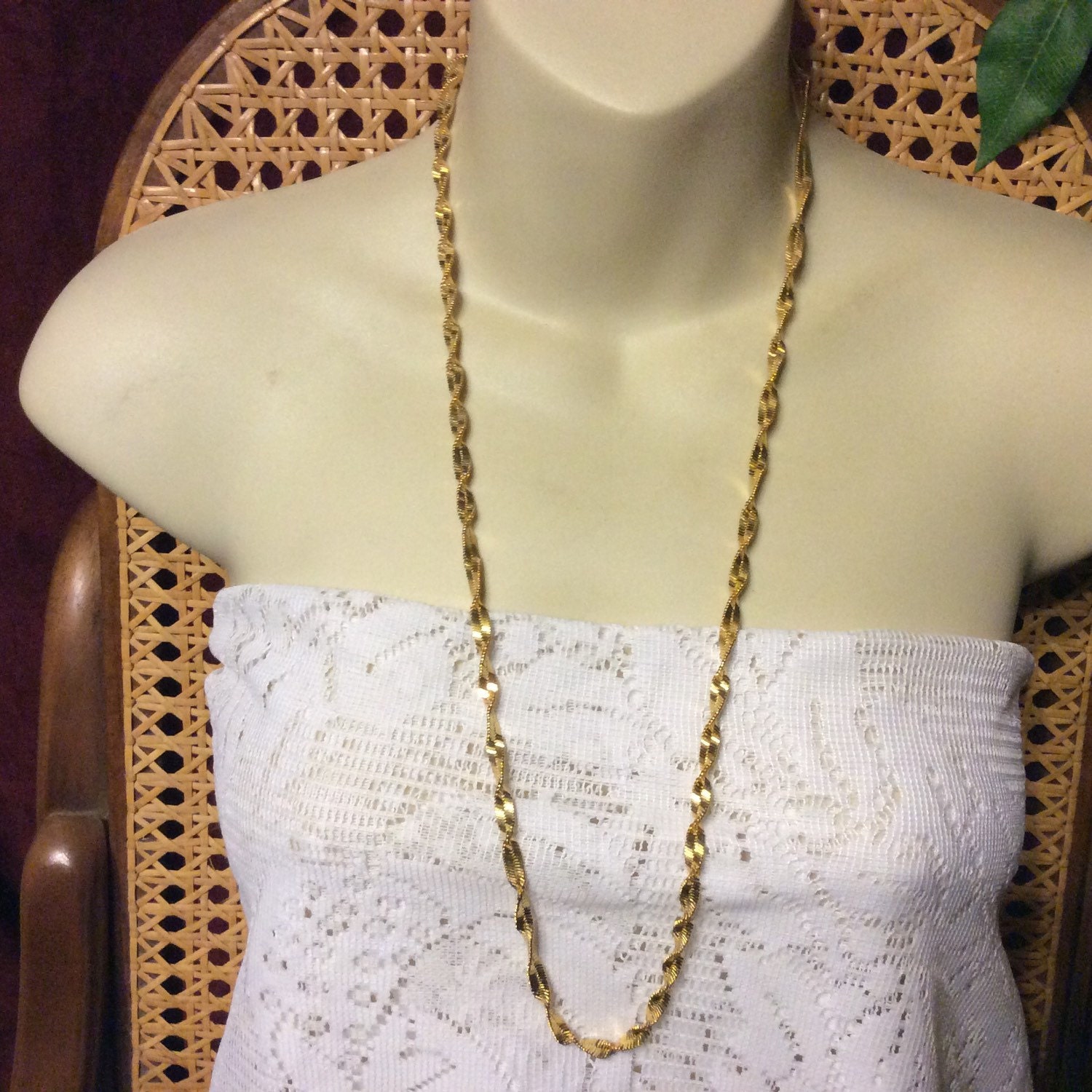 Twisted Rope Gold Metal Chain Vintage 1960's - Etsy