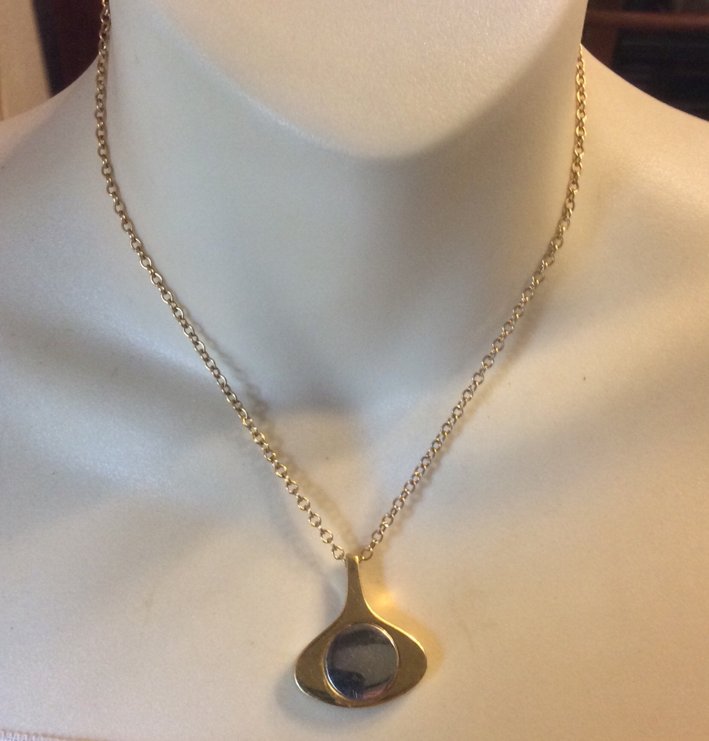 Vintage Avon Gold and Silver Pendant Style Necklace - Etsy
