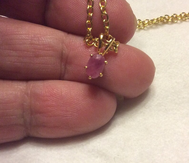 October Birthstone Tourmaline Pink Gemstone Necklace. - Etsy