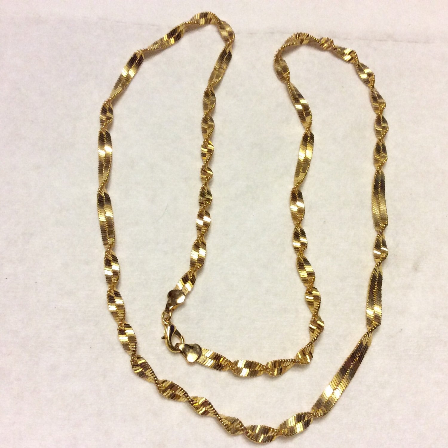 Twisted Rope Gold Metal Chain Vintage 1960's - Etsy