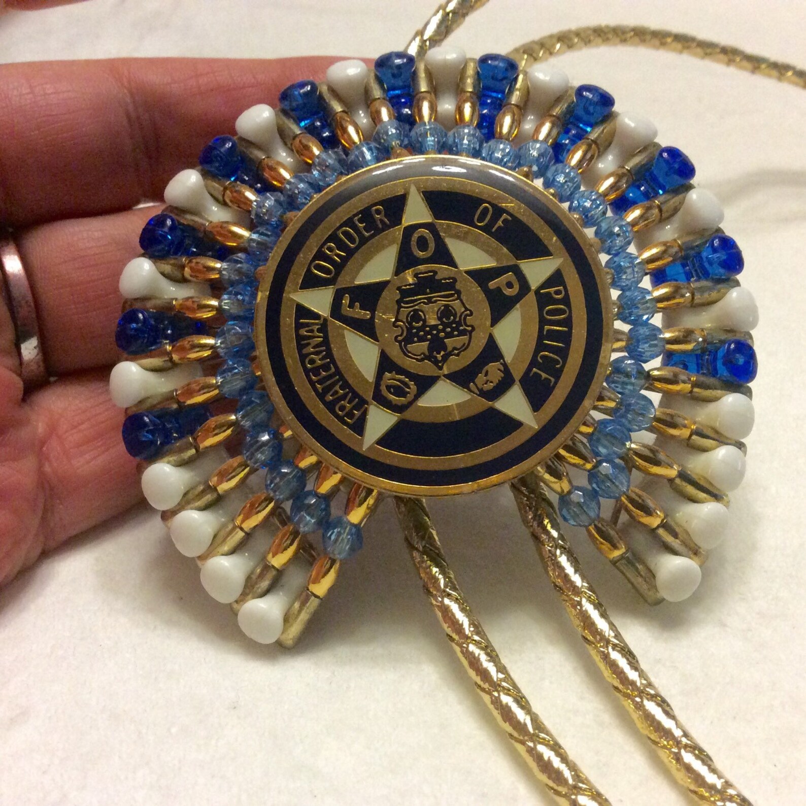 Federal Order of Police Hand Made Medallion Lariat Necklace. - Etsy