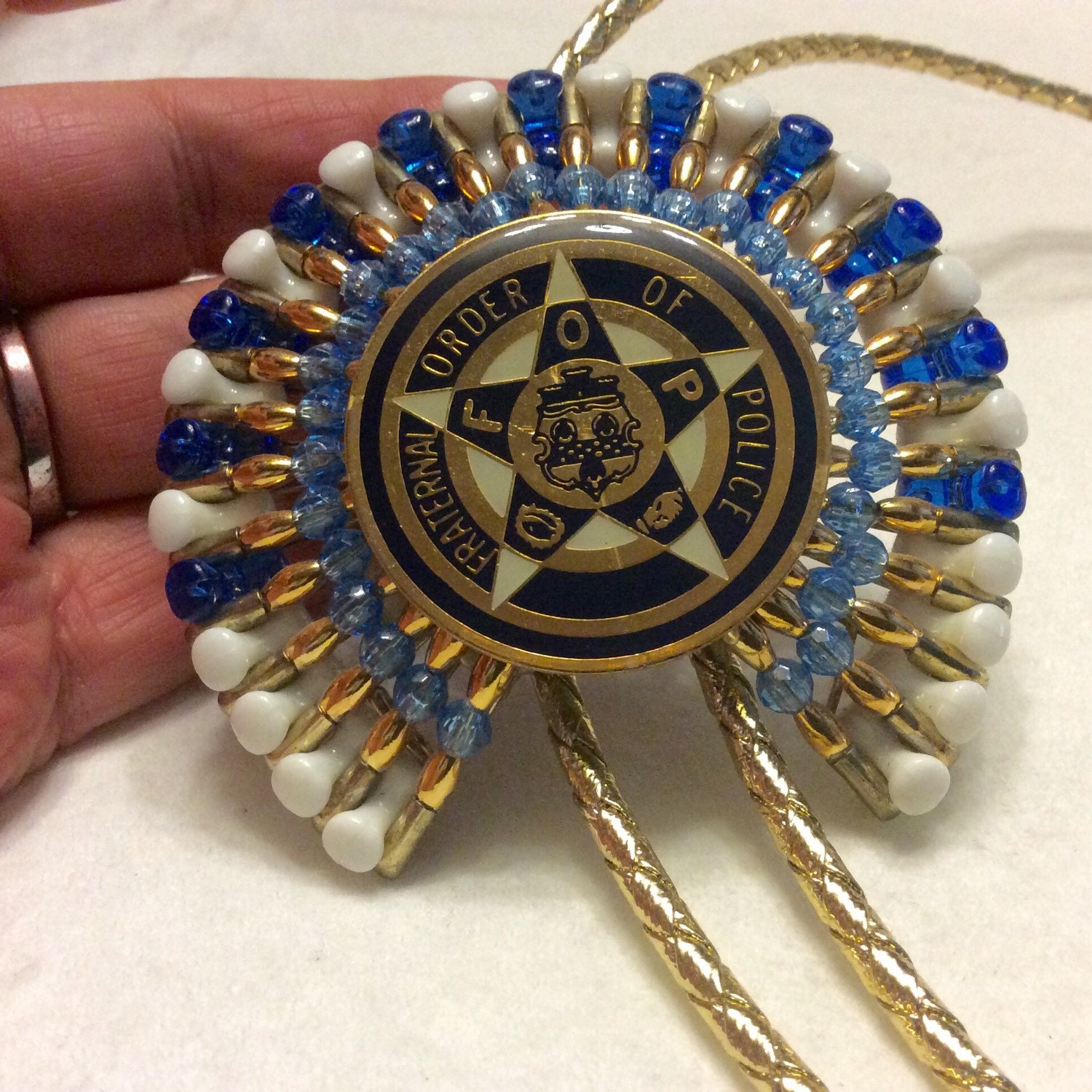 Federal Order of Police Hand Made Medallion Lariat Necklace. - Etsy
