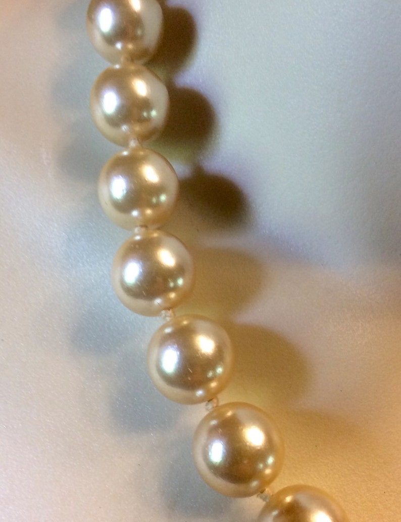 Vintage Pearlized Glass Beads Wedding Pearls Necklace . - Etsy