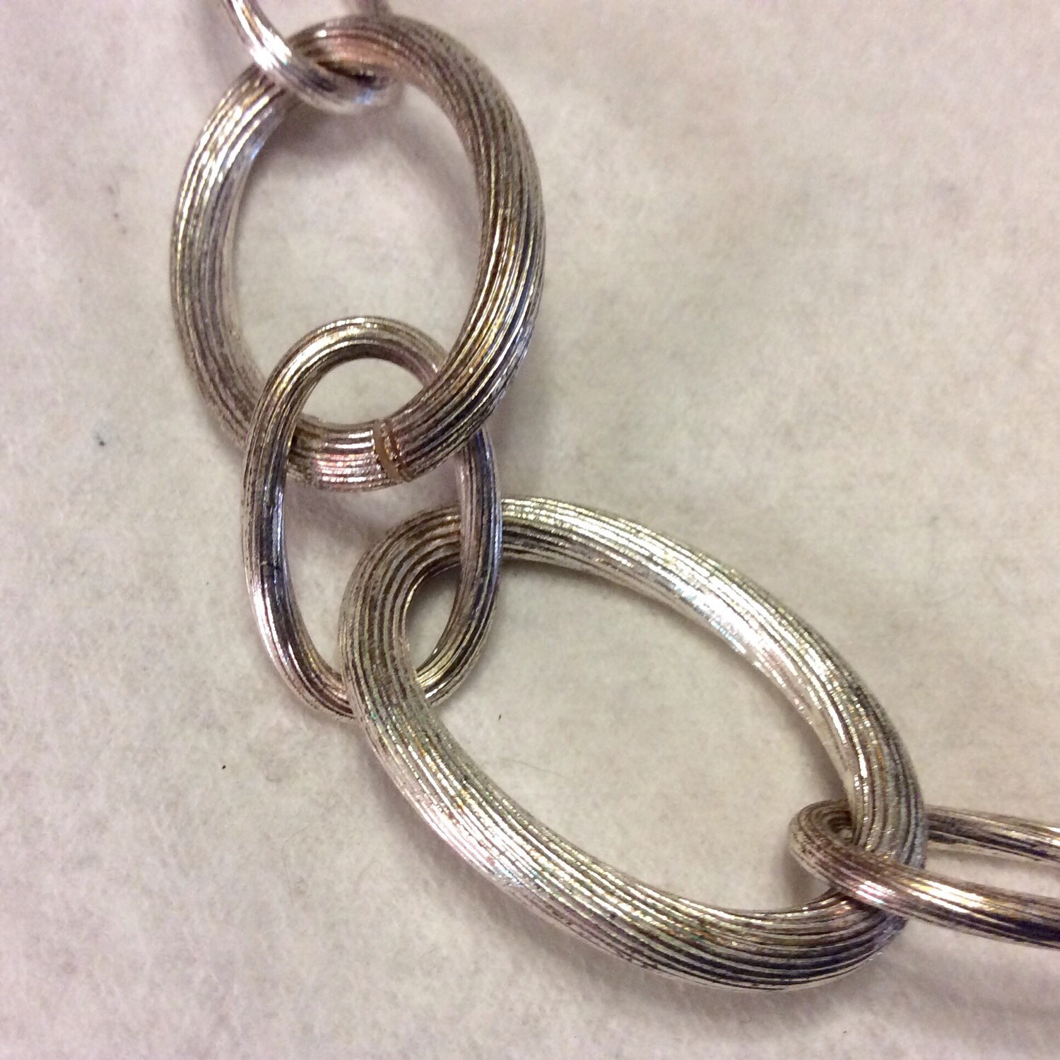 Vintage 1980's Textured Chain Links Necklace. - Etsy