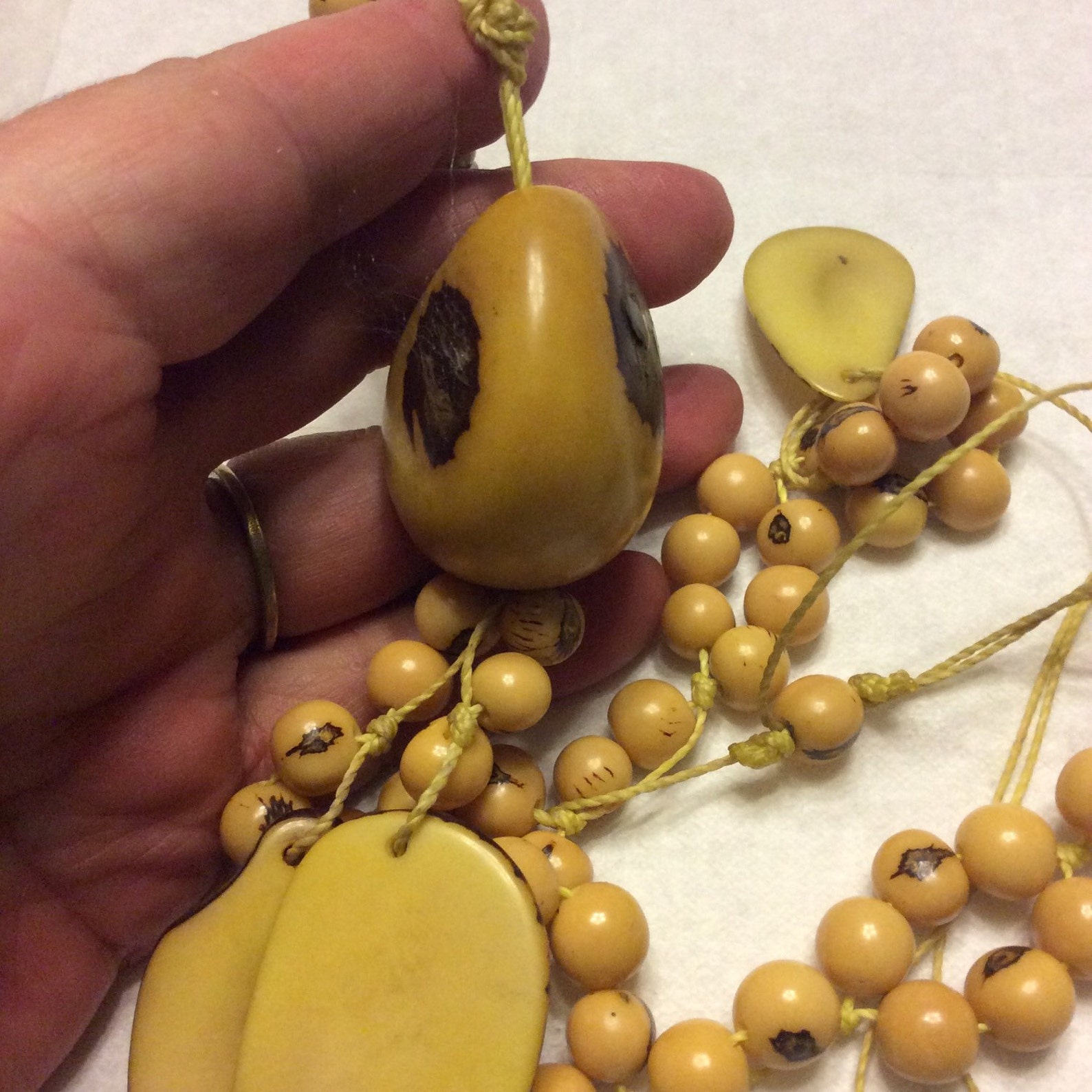 Carved Vegetable Ivory Vintage Tribal Beads Necklace - Etsy