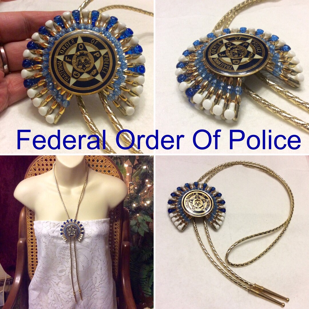 Federal Order of Police Hand Made Medallion Lariat Necklace. - Etsy