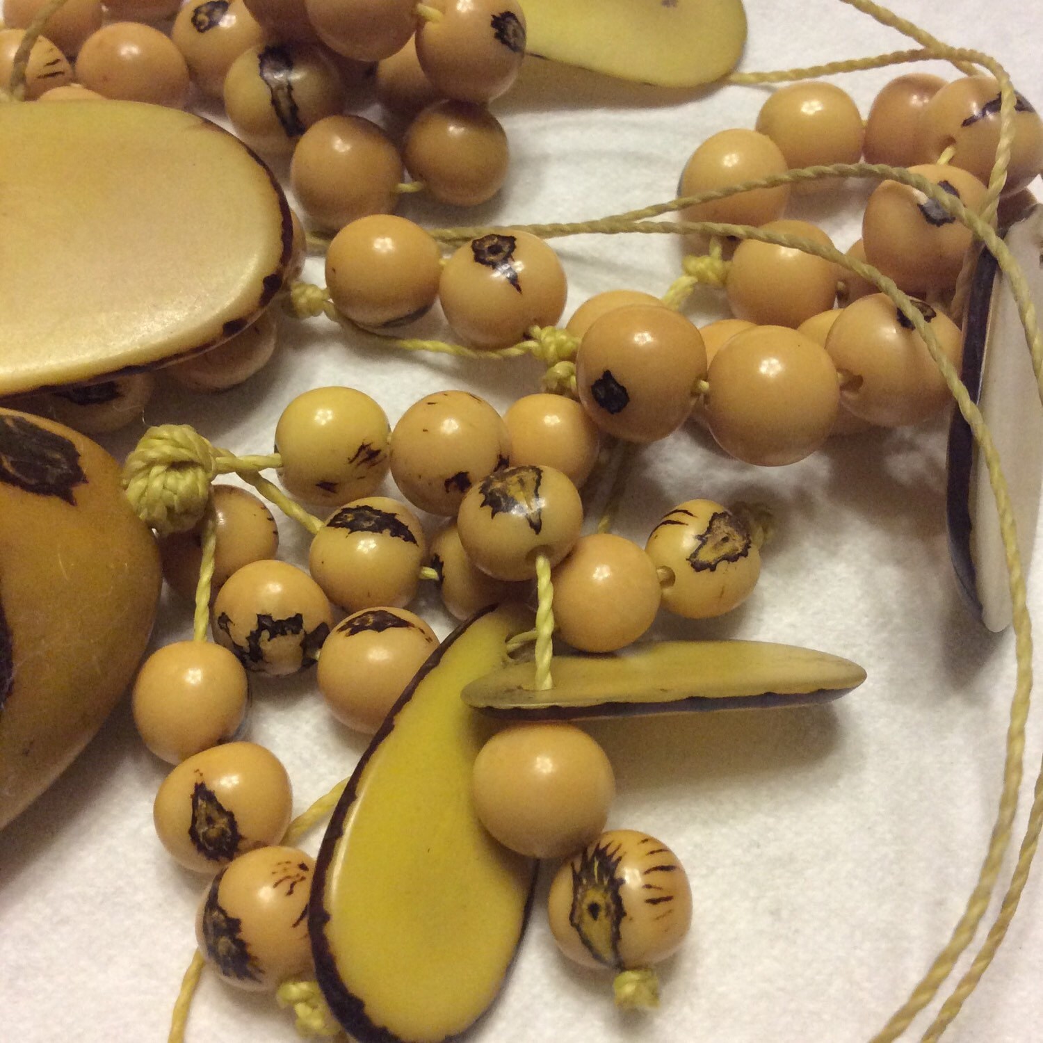 Carved Vegetable Ivory Vintage Tribal Beads Necklace - Etsy