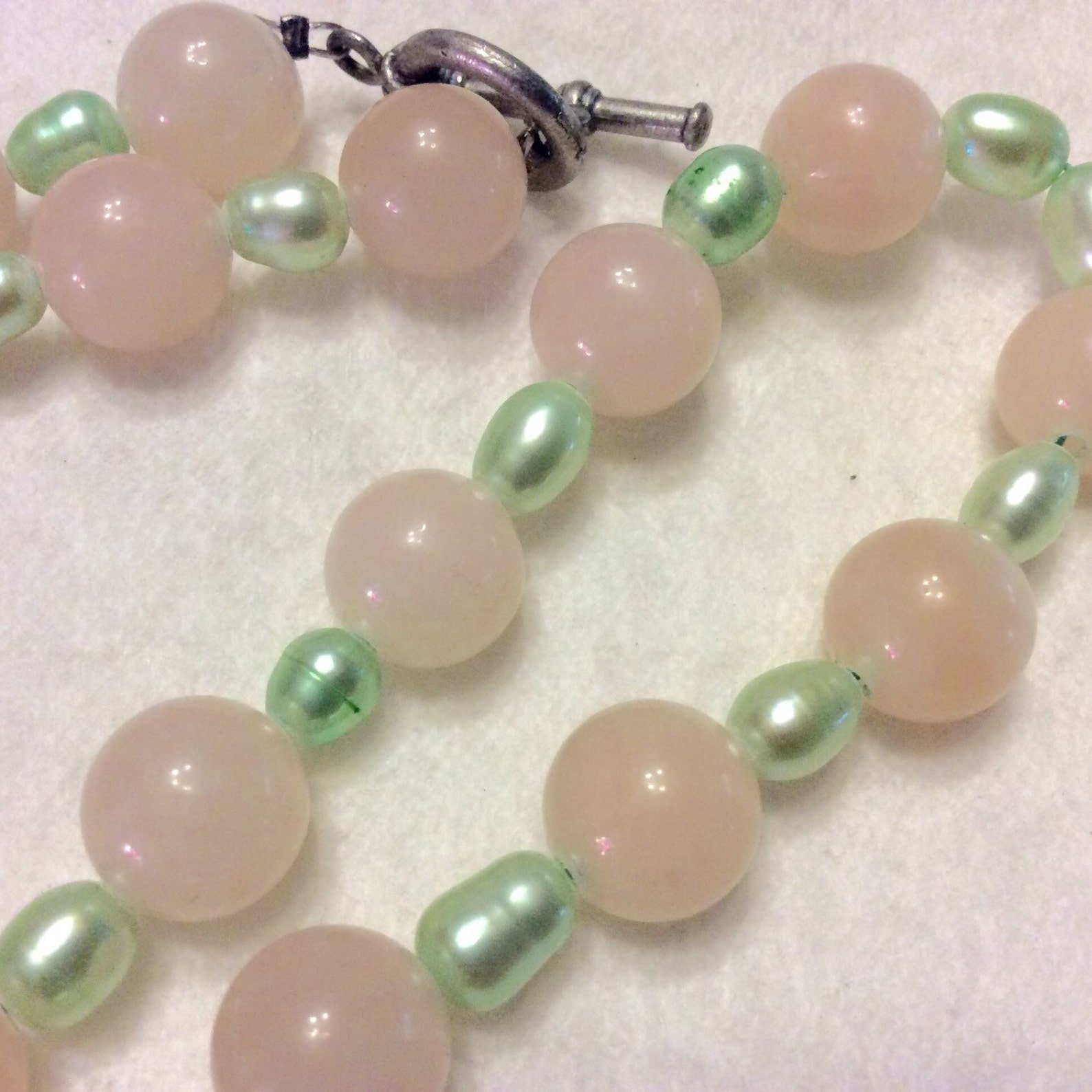 Vintage Moonstone and Genuine Pearl Collar Necklace. - Etsy