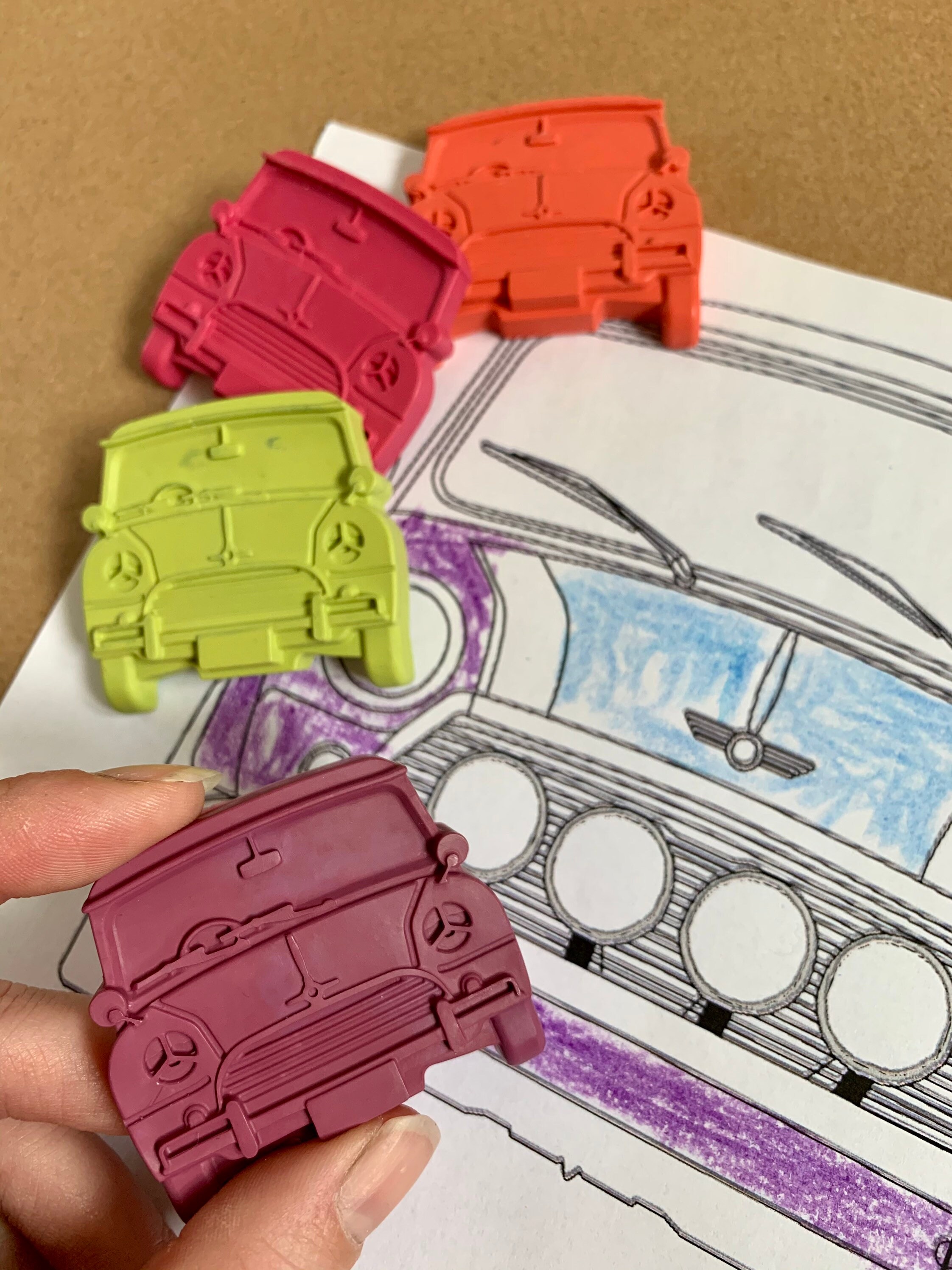 Classic Mini Cooper Shaped Wax Crayons | Christmas Stocking Filler ...