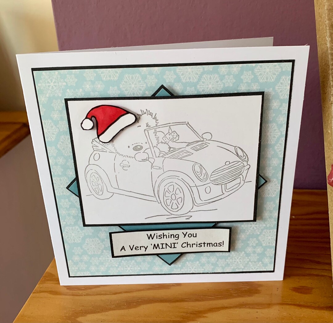 Mini Cooper Convertible Christmas Card Snowflakes - Etsy
