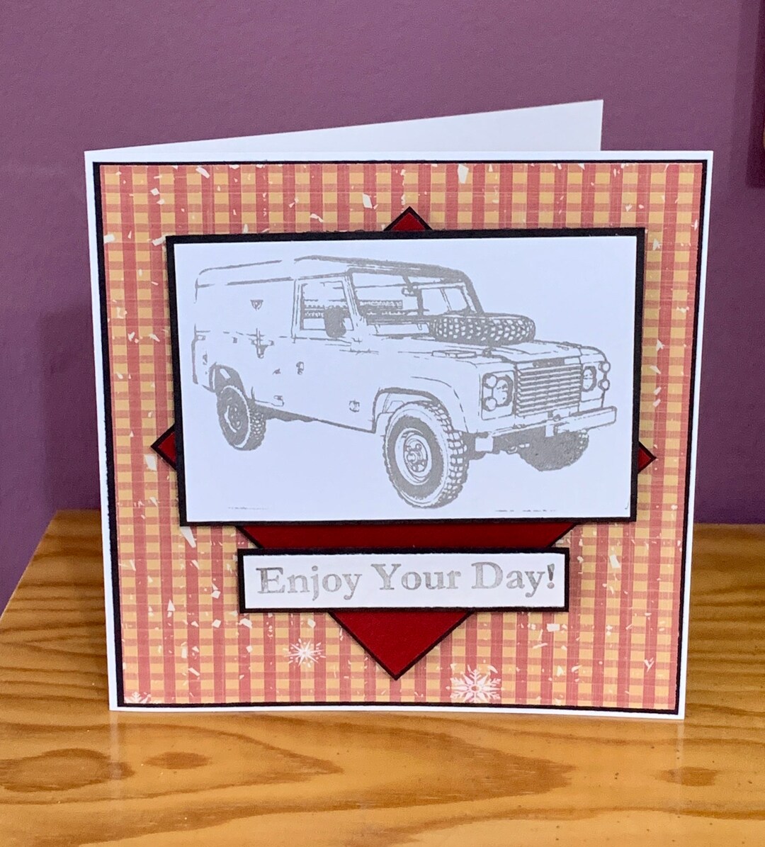 Classic off Road Land Rover 4x4 Birthday Card Red Check - Etsy