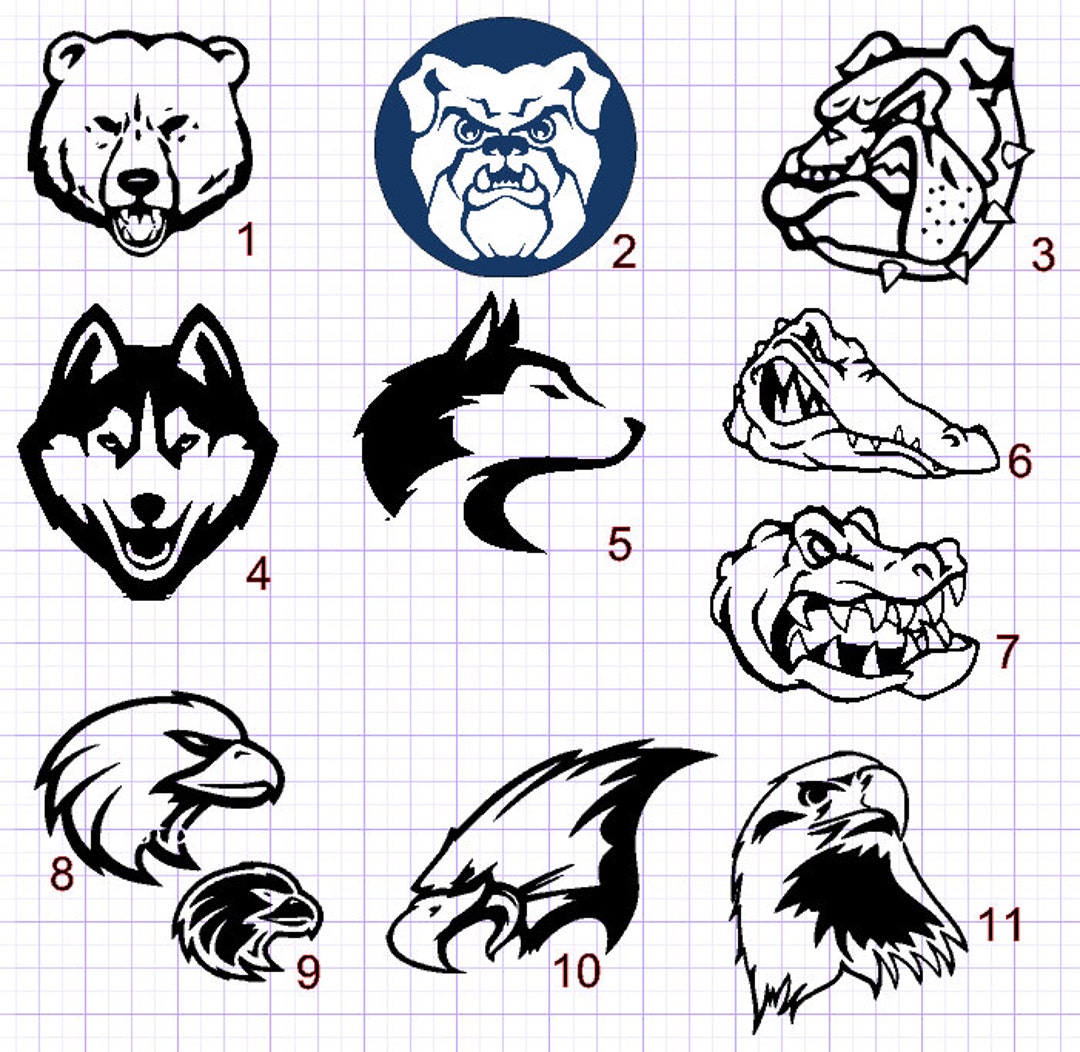 Cut Vinyl Mascots Choose Colors and Finish - Etsy