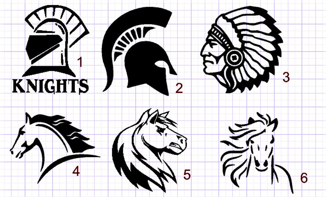 Cut Vinyl Mascots Choose Colors and Finish - Etsy