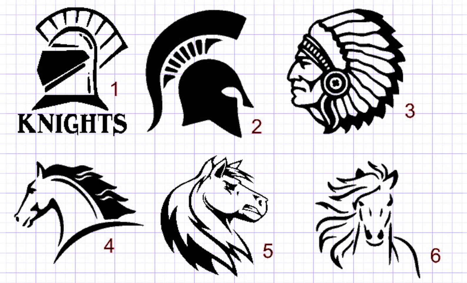 Cut Vinyl Mascots Choose Colors and Finish - Etsy