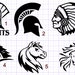 Cut Vinyl Mascots Choose Colors and Finish - Etsy
