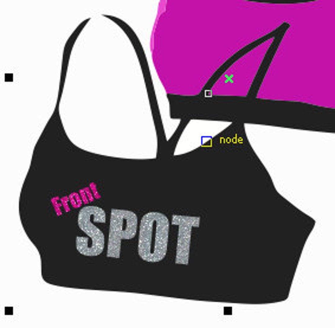 Sport Bra Glitter FLYER, Base, FRONT Back SPOT Ladies Green Red Blue ...