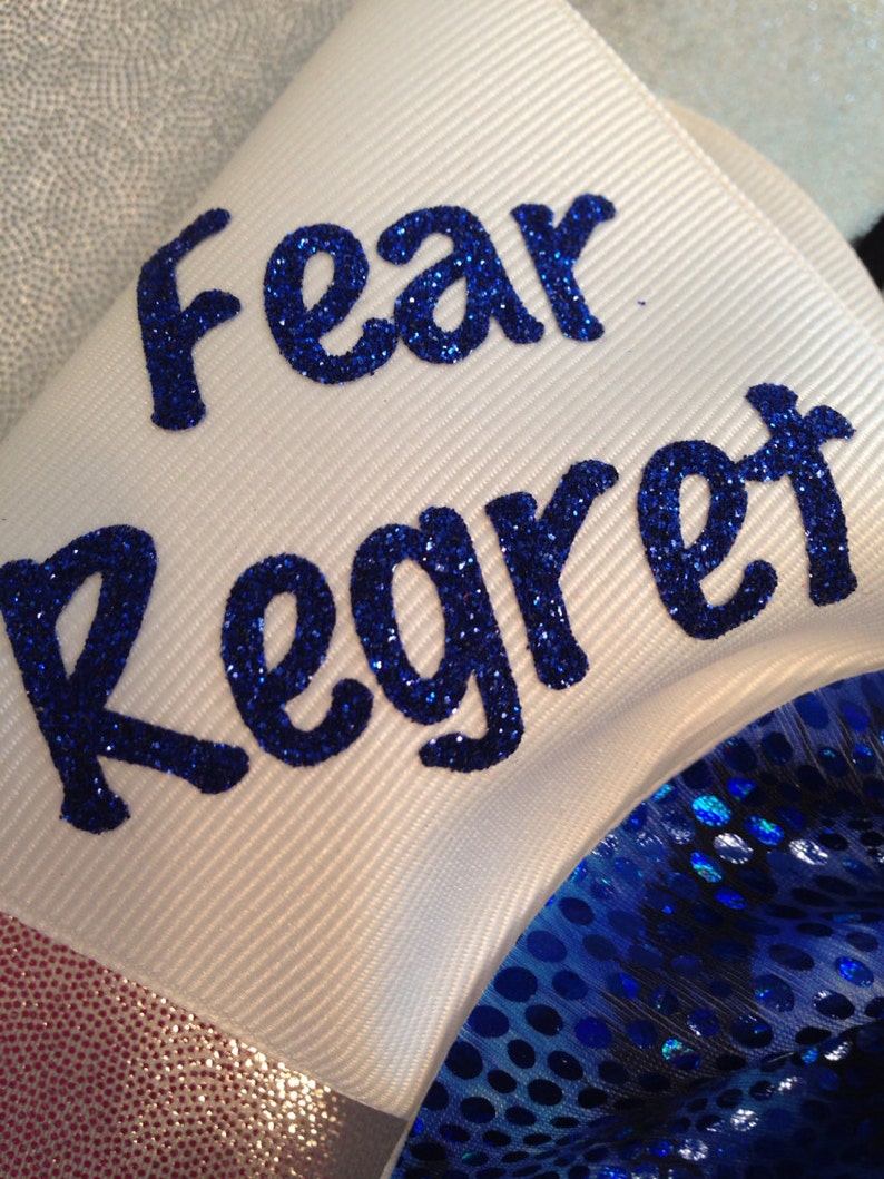 Inspirational Cheer Bow Fear Regret More Than Failure Choose - Etsy