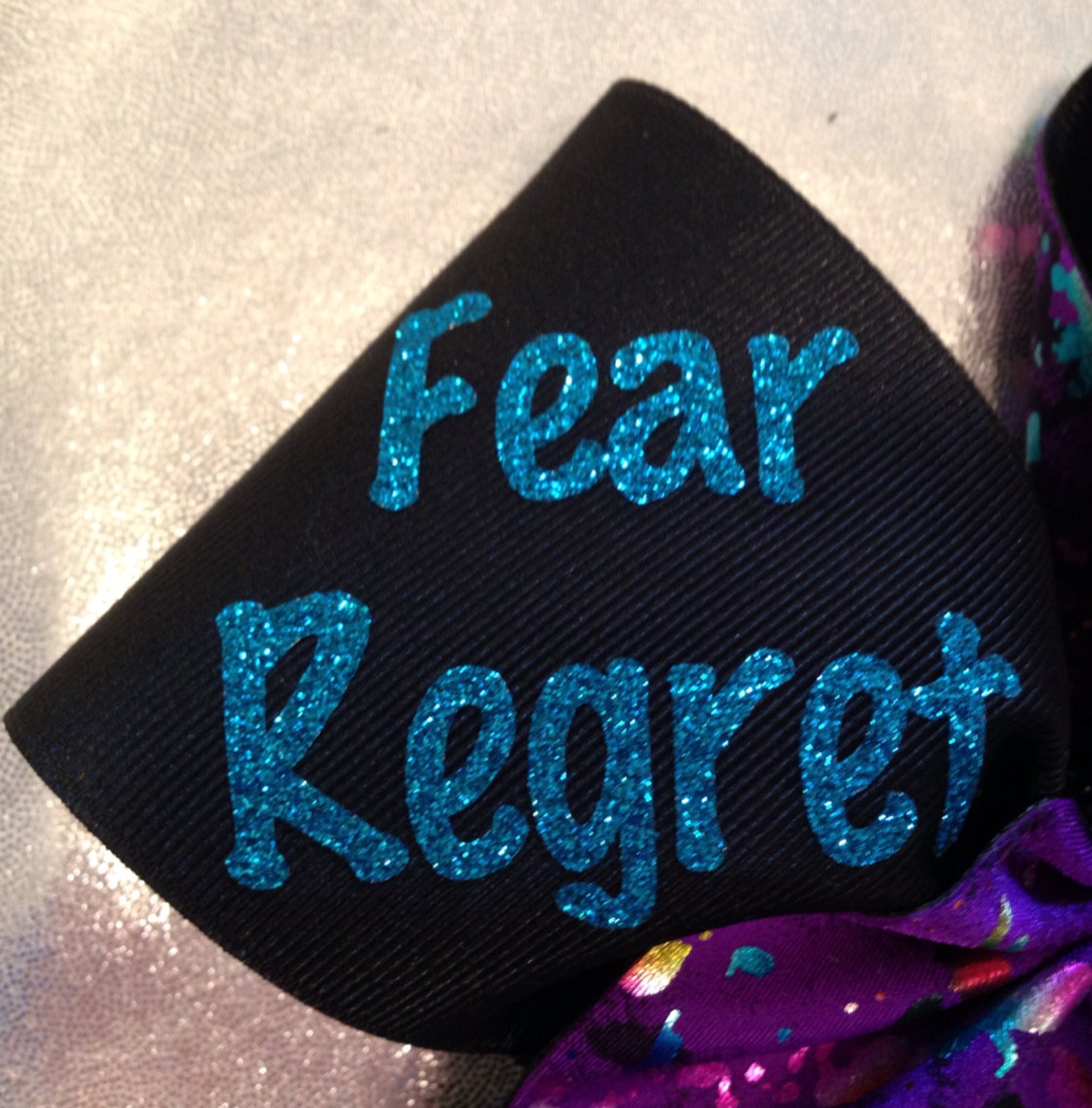 Inspirational Cheer Bow Fear Regret More Than Failure Choose - Etsy
