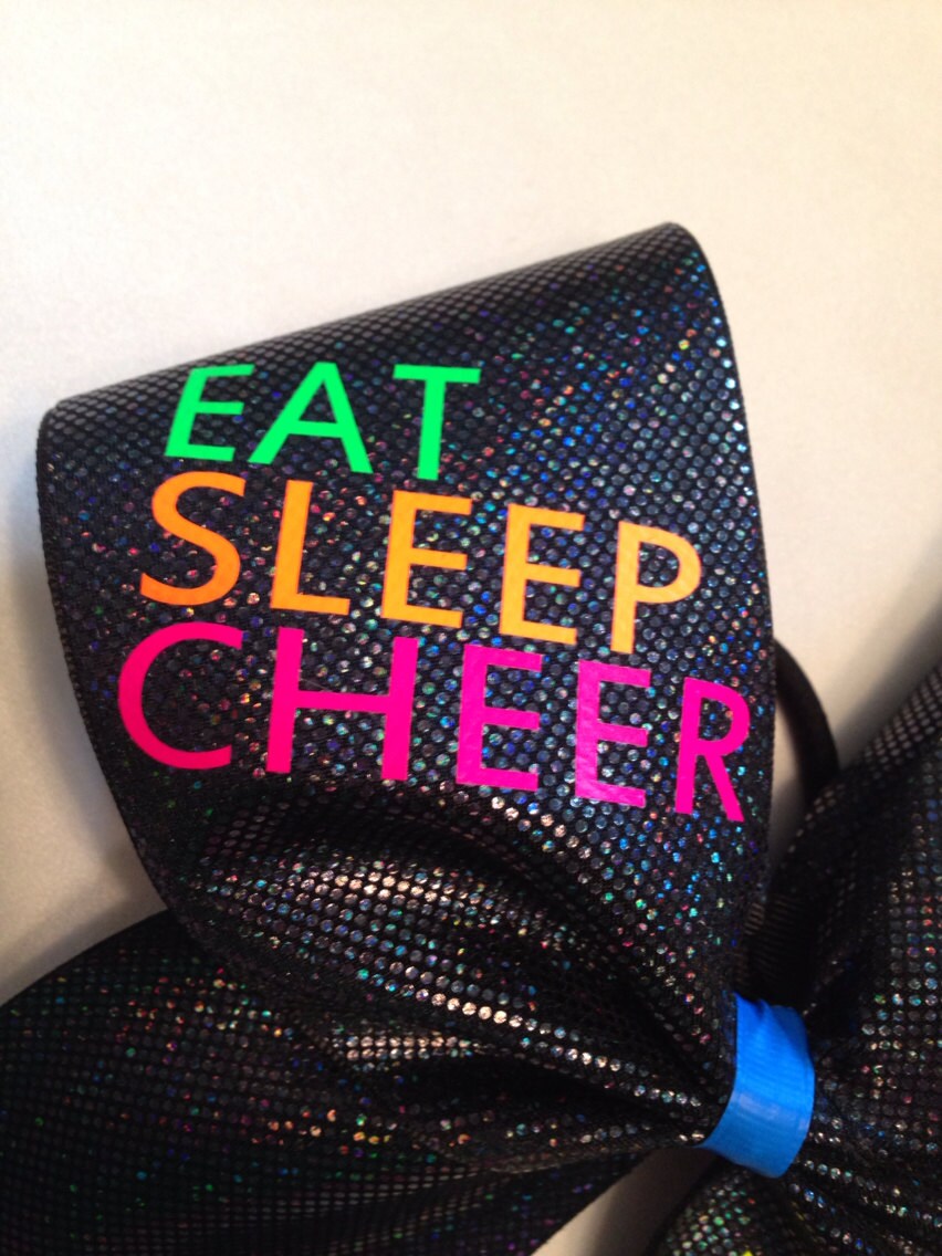 Eat sleep cheer Repeat green red blue gold black purple pink | Etsy