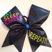 Eat Sleep Cheer Repeat Green Red Blue Gold Black Purple Pink - Etsy