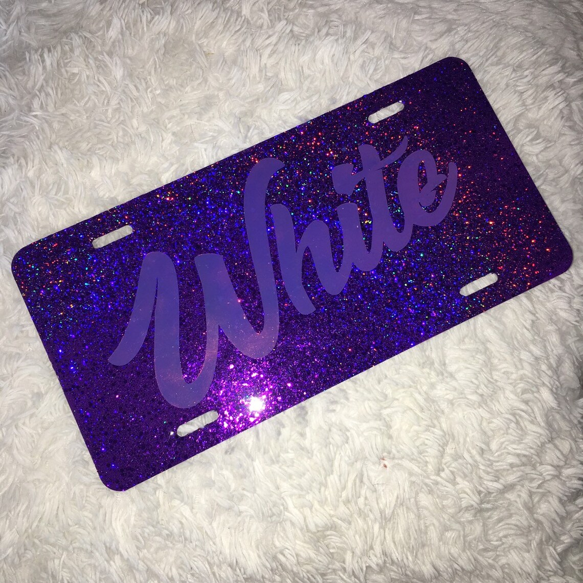 Glitter Chunky Mix or Regular Aluminum License Plate - Etsy